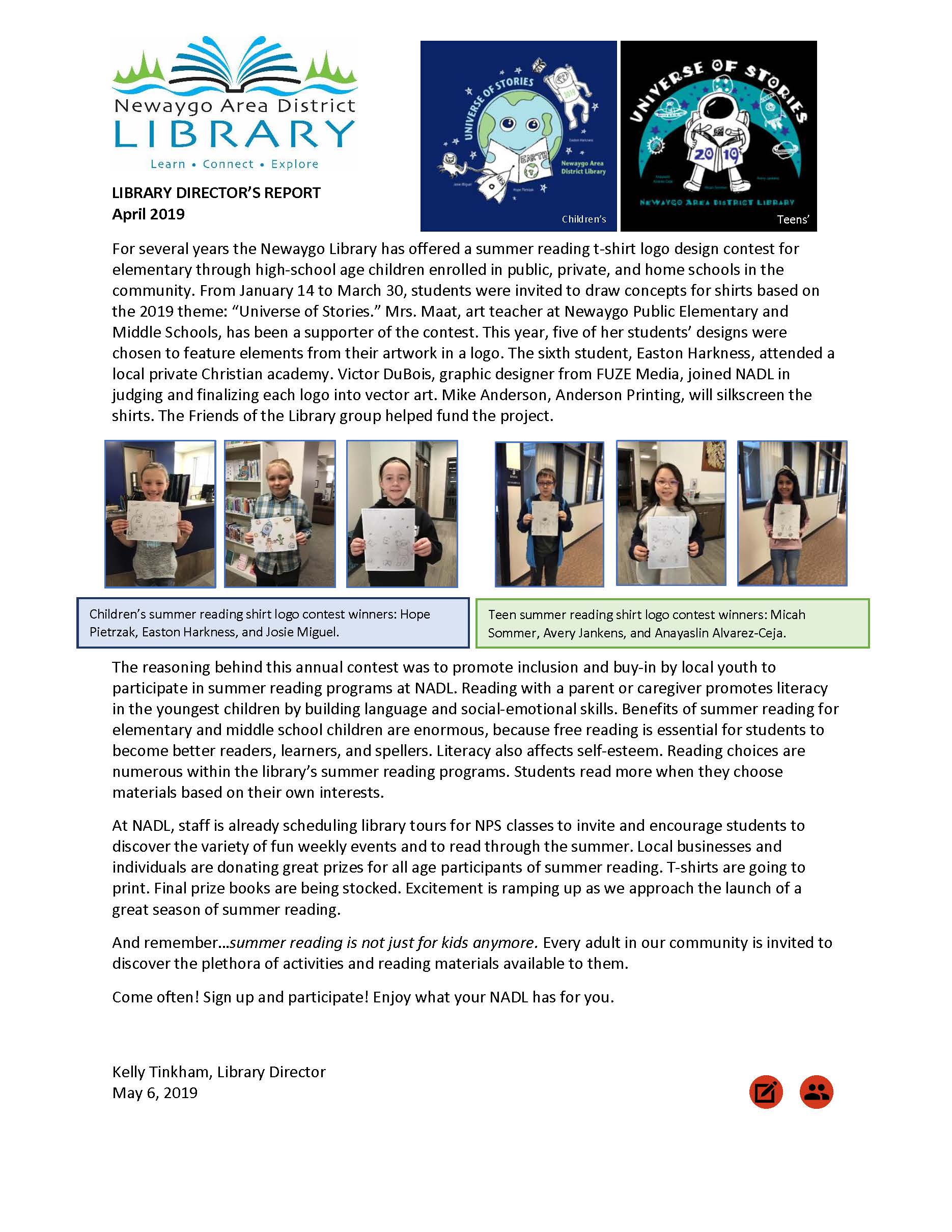 Director Reports – Newaygo Area District Library